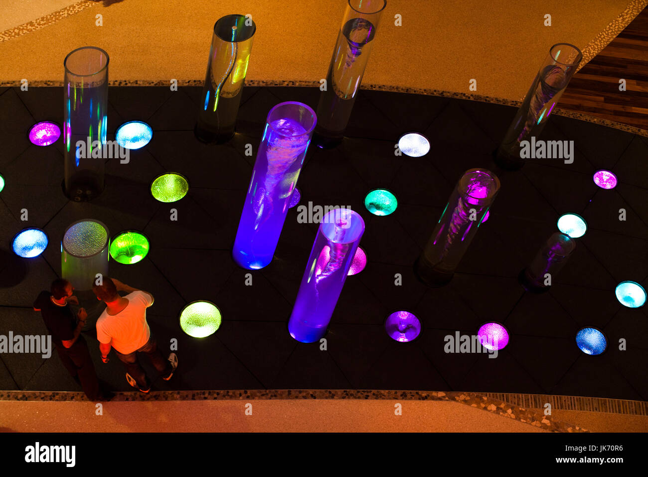 Interior with water vortex sculptures hi-res stock photography and ...