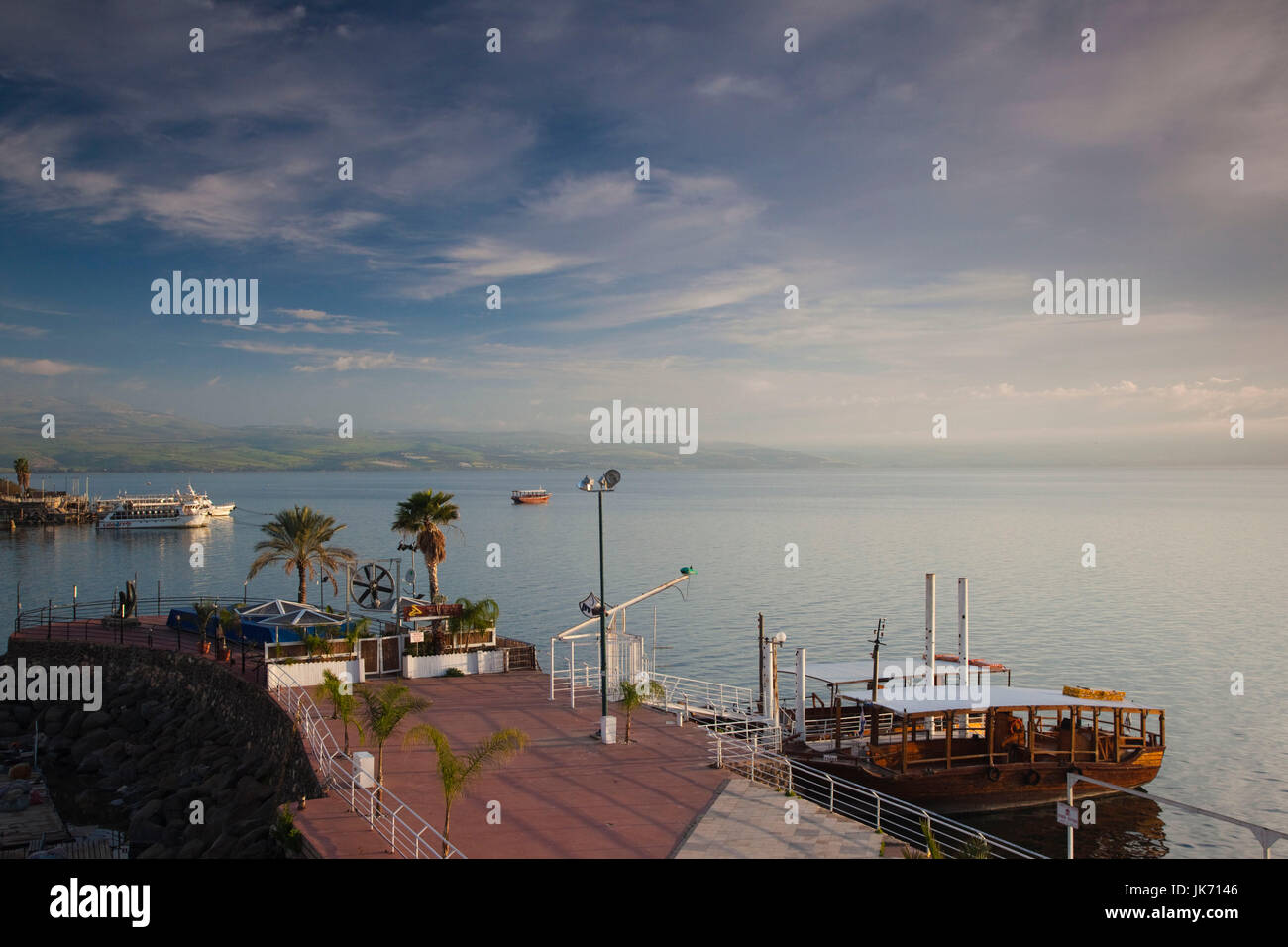 Israel, The Galilee, Tiberias, Sea of Galilee-Lake Tiberias waterfront ...