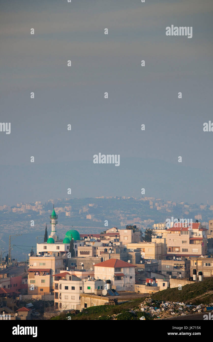 Israel, The Galilee, Nazareth, elevated city view, dusk Stock Photo - Alamy