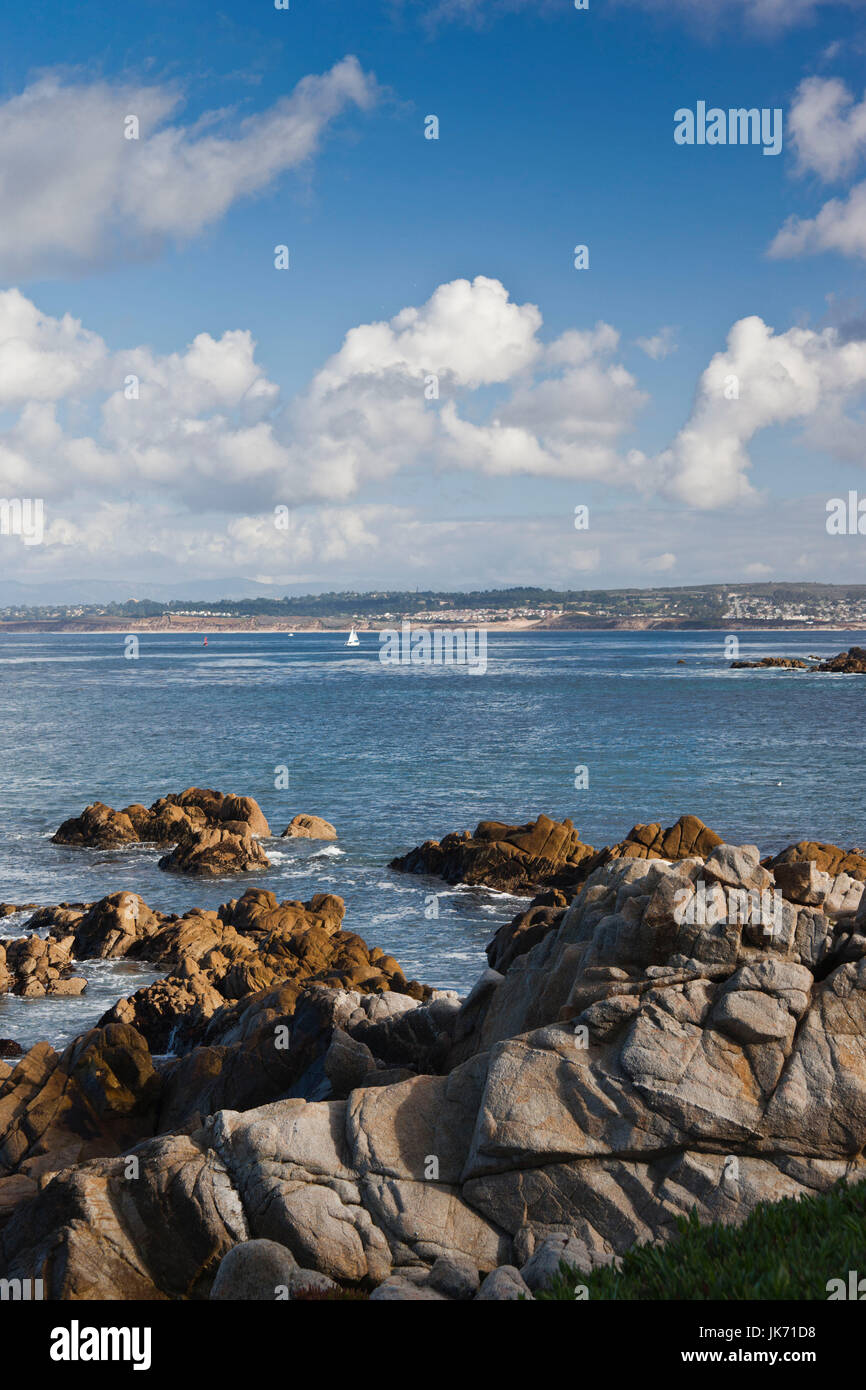 USA, California, Central Coast, Monterey, Monterey Bay Coast, Shoreline ...