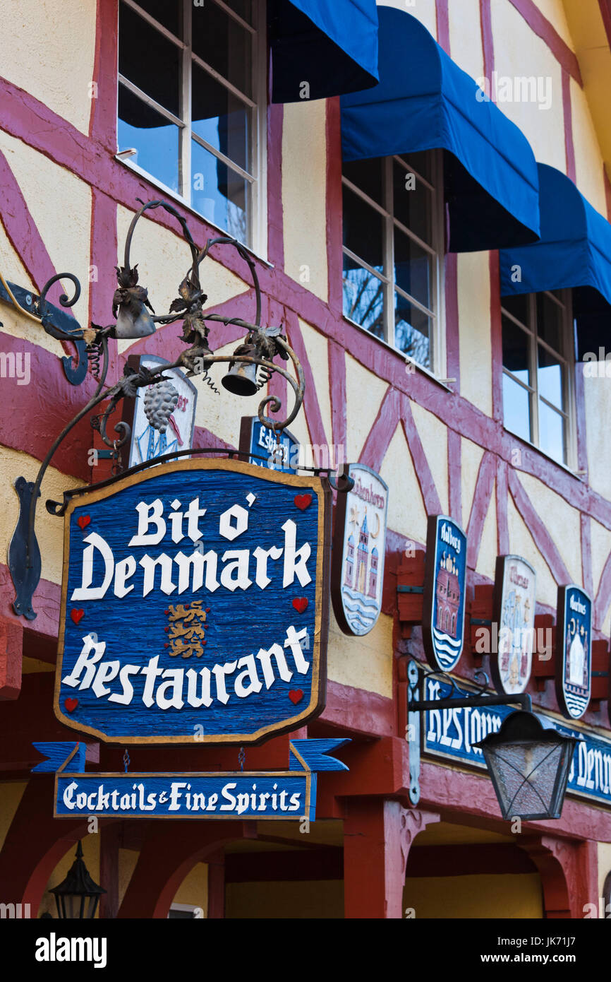 USA, California, Southern California, Solvang, Danish Heritage town ...
