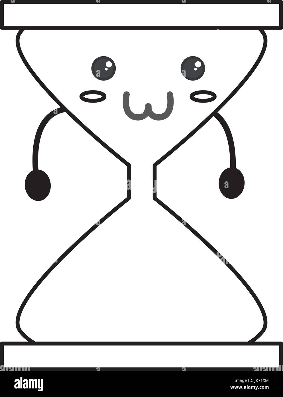 Cute hour glass kawaii Stock Vector Image & Art - Alamy