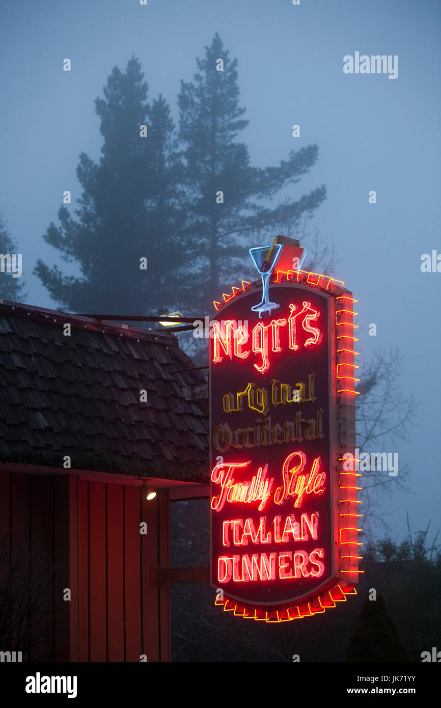 Neon sign for negris italian restaurant hi-res stock photography and ...