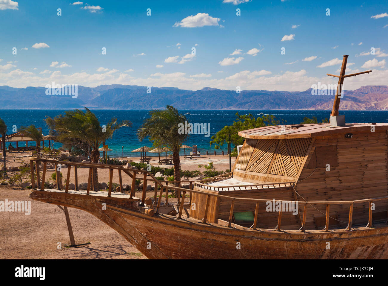 Jordan, Aqaba, King Abdallah Reef Tourism Area, Red Sea beach Stock ...