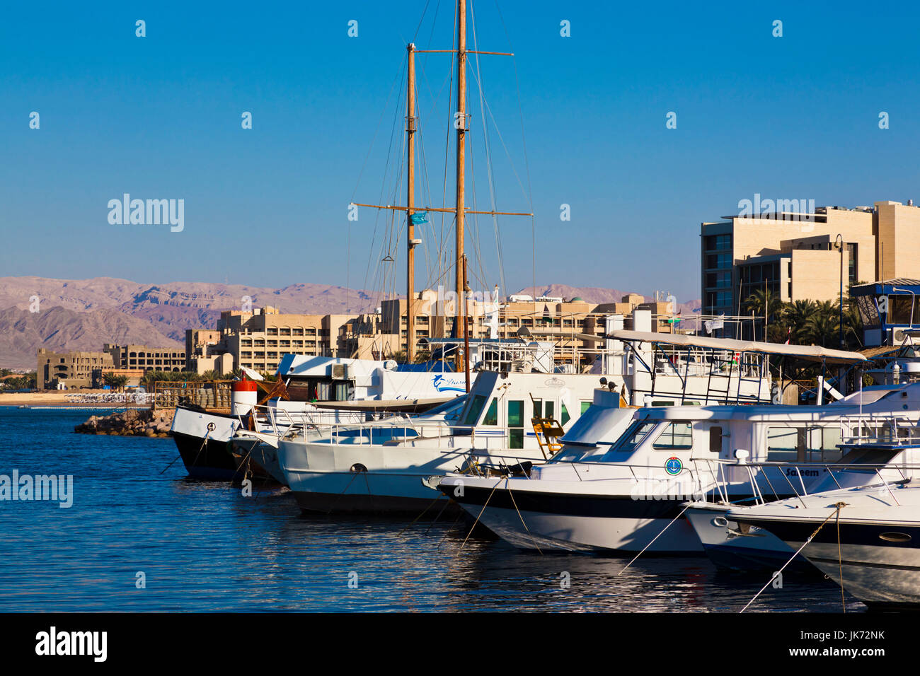 Jordan, Aqaba, yacht marina Stock Photo - Alamy