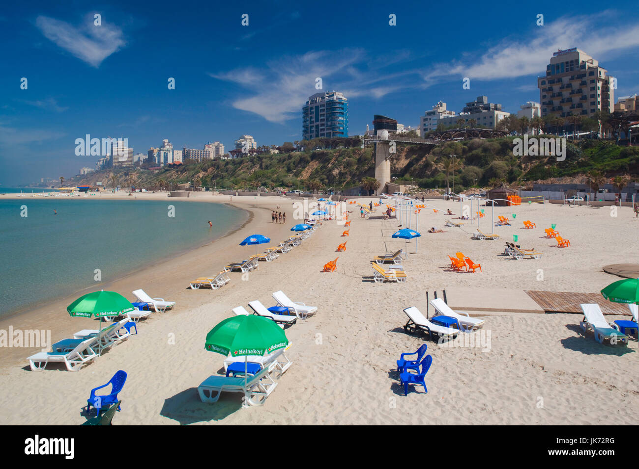 Israel, North Coast, Netanya, beach view Stock Photo - Alamy