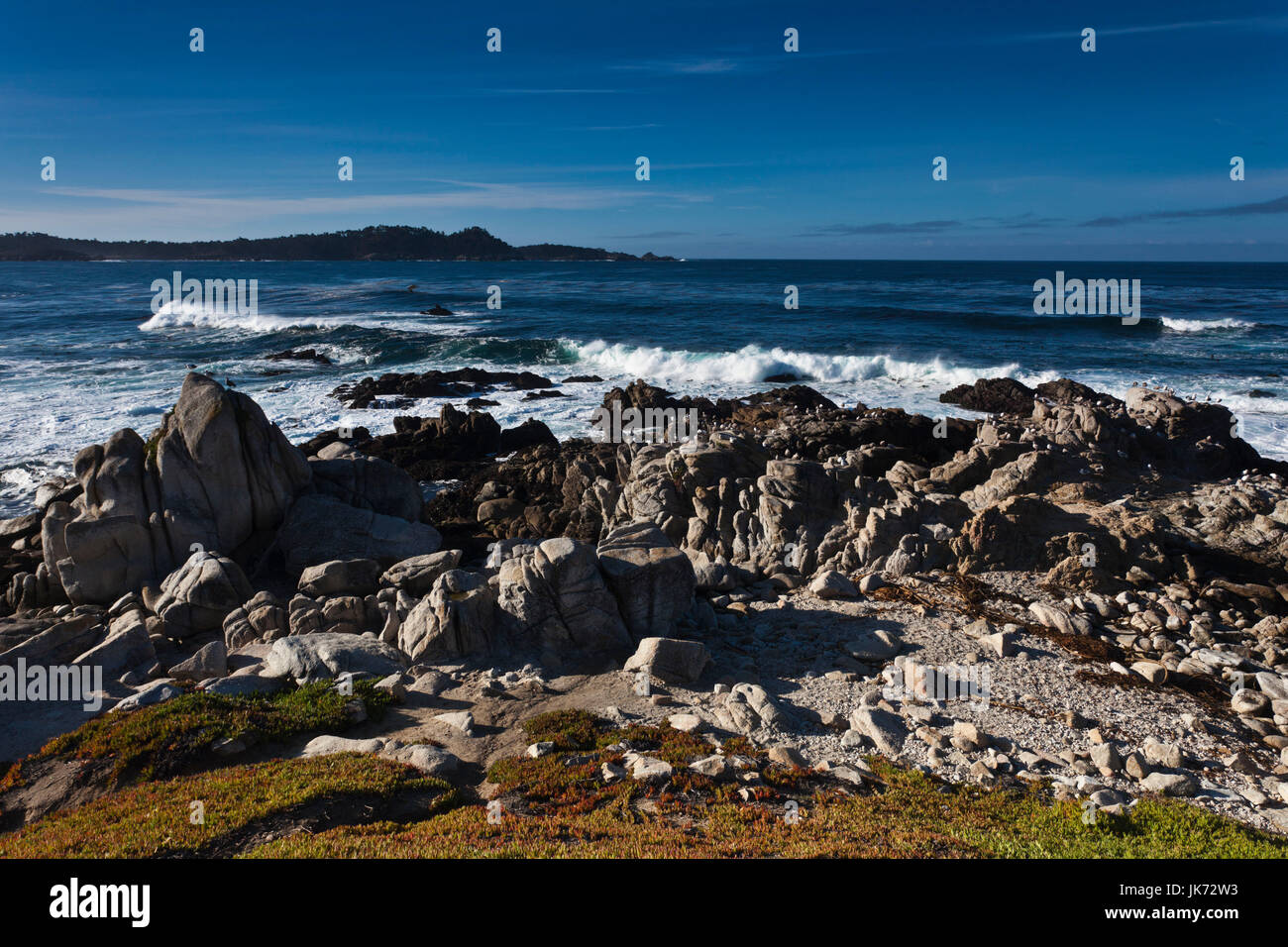 USA, California, Central Coast, Carmel-By-The-Sea, Carmel Beach Stock ...