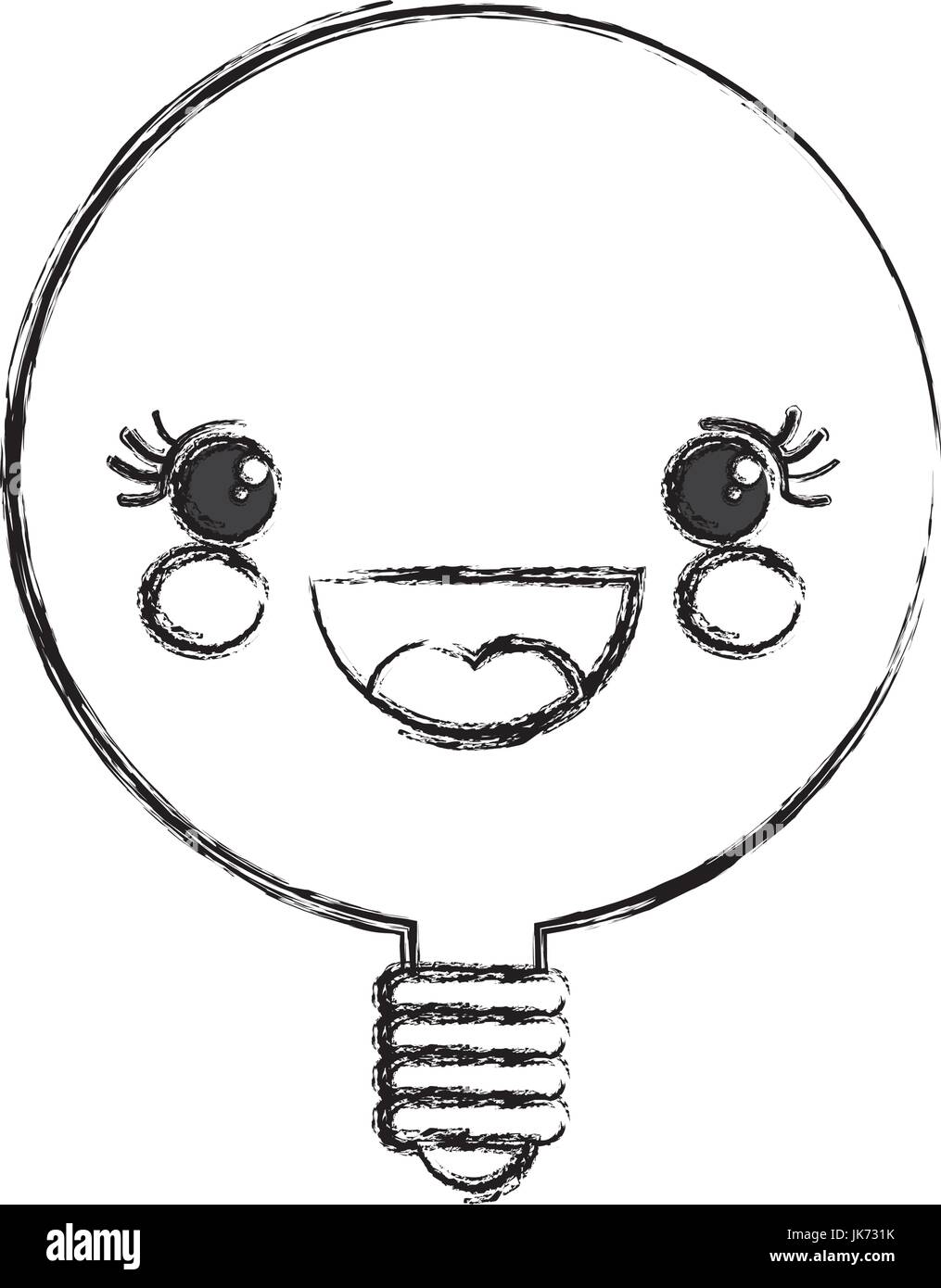 Cute bulb kawaii Stock Vector Image & Art - Alamy