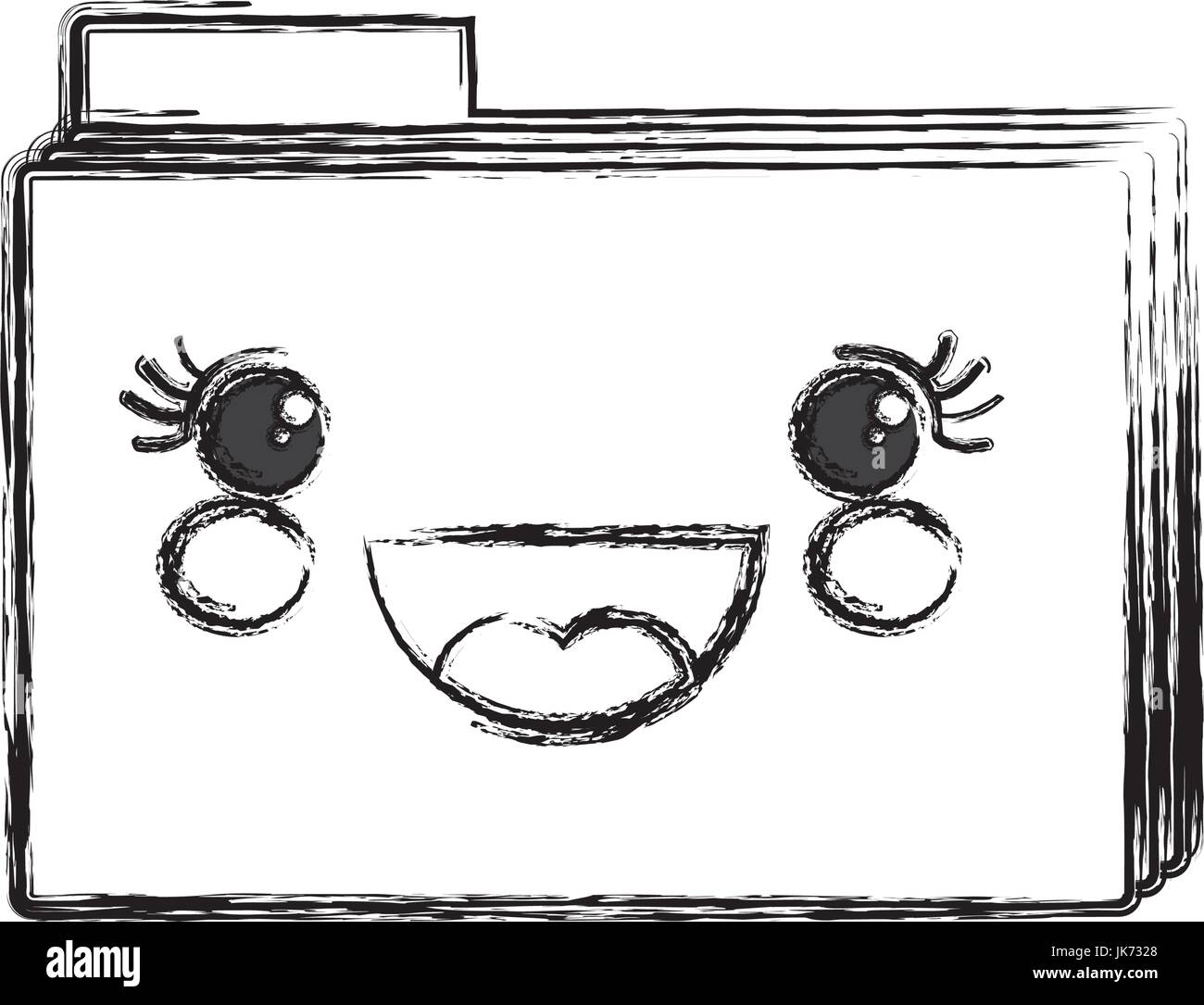 Cute folder kawaii Stock Vector Image & Art - Alamy