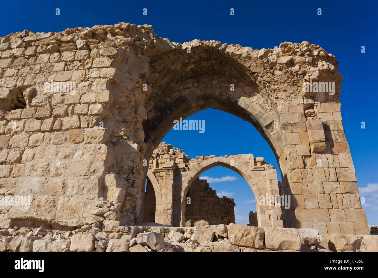 Jordan, Kings HIghway, Shobak, ruins of Shobak Castle, built in 1115 AD ...