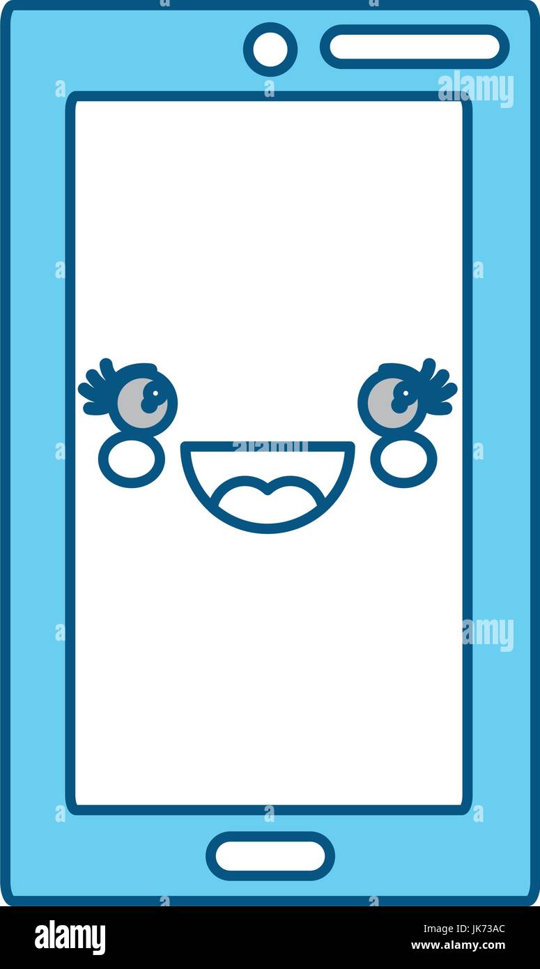 Cute smartphone kawaii Stock Vector Image & Art - Alamy