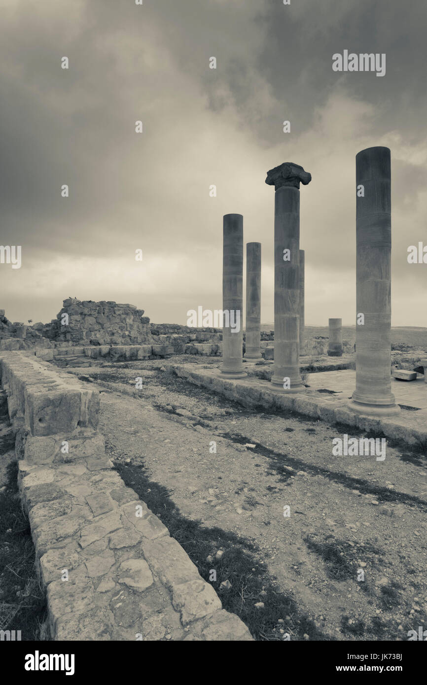 Jordan, The Dead Sea, Mukawir-Machaerus, ruins of the castle of Herod ...