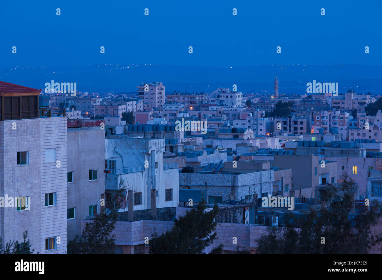 Jordan, Irbid, city overview, dawn Stock Photo - Alamy