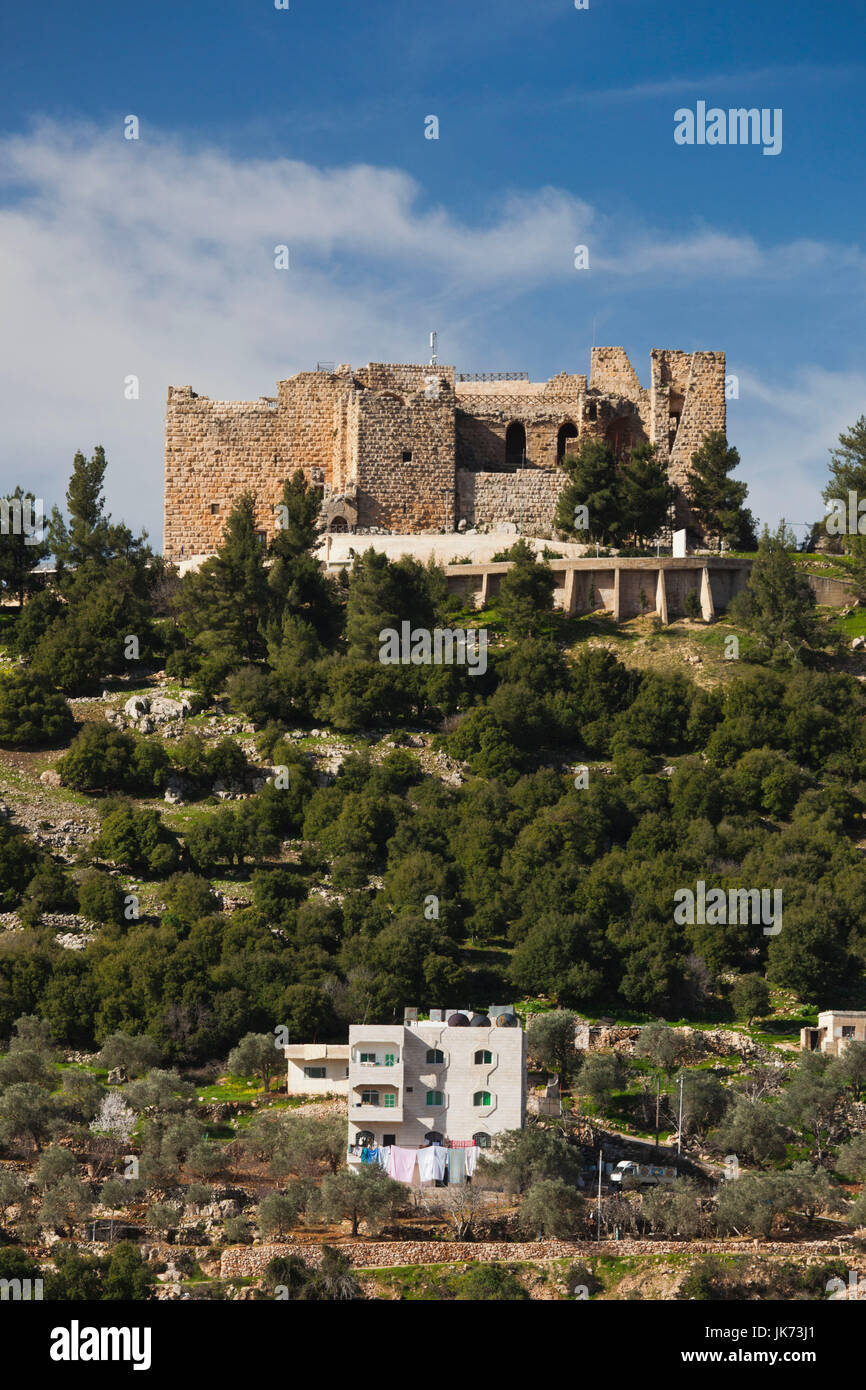 Jordan, Ajloun, Ajloun Castle, Qala-at Ar-Rabad, built 1188, exterior ...