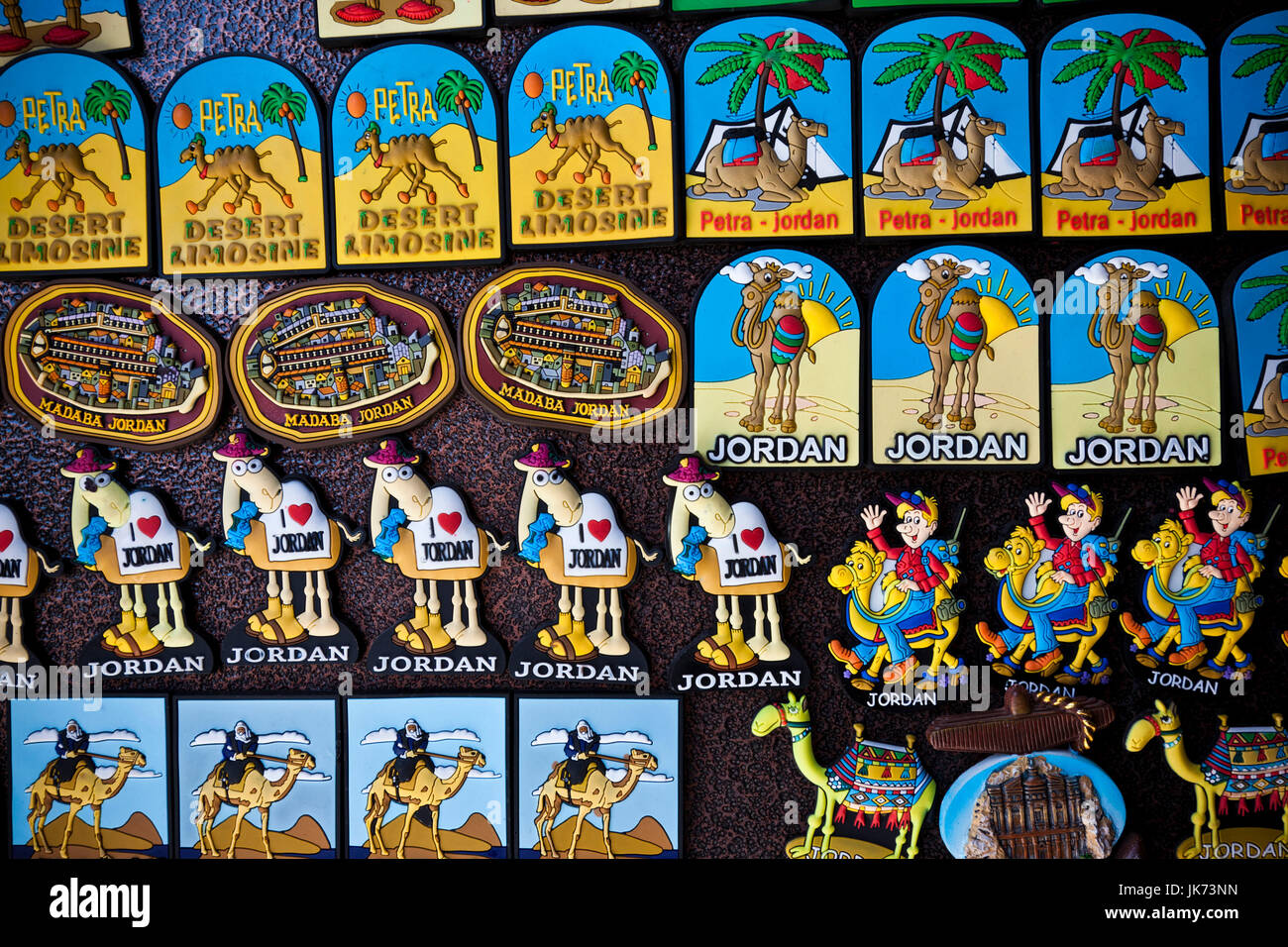 Jordan, Amman, souvenir fridge magnets Stock Photo - Alamy