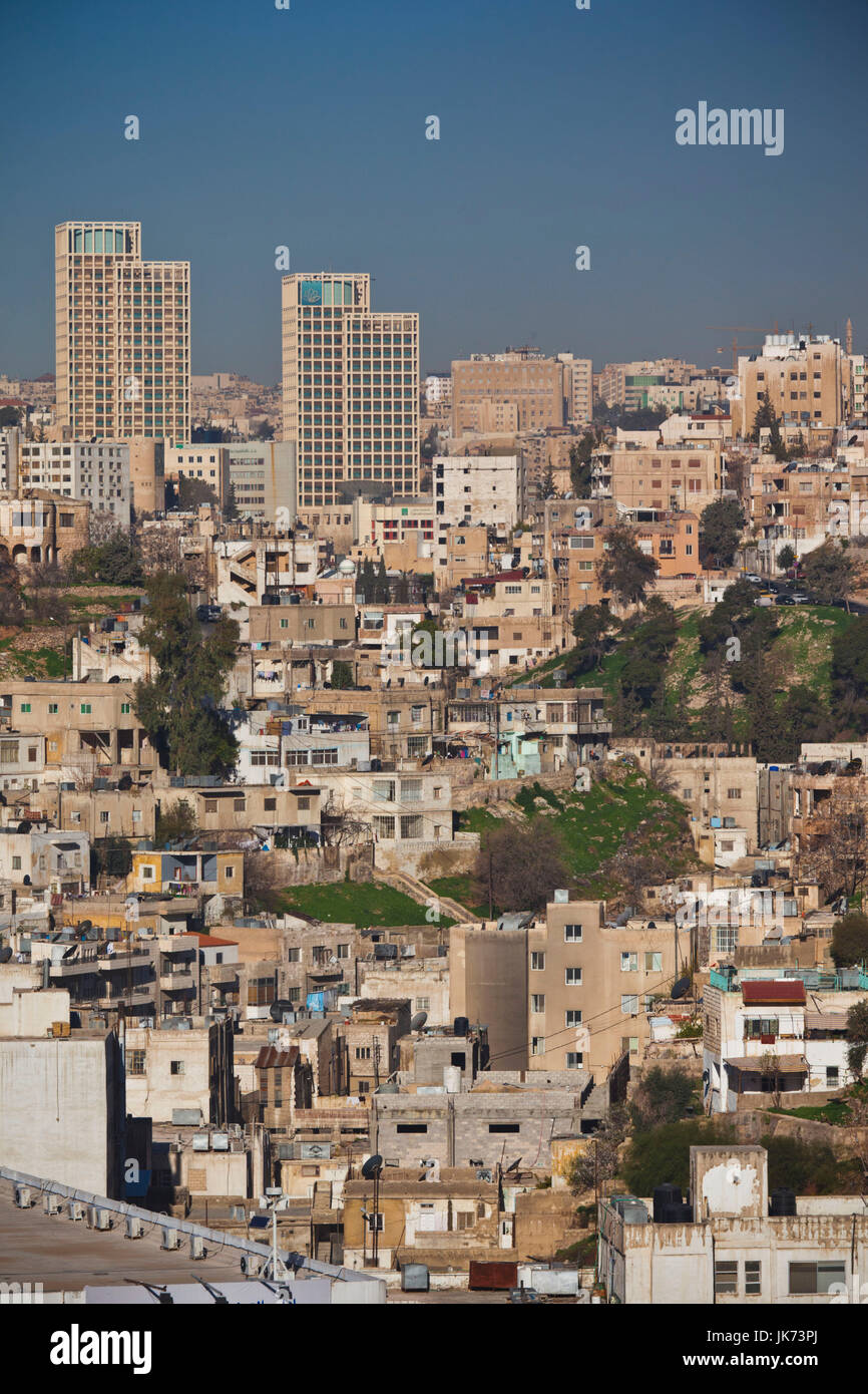 Jordan, Amman, elevated view of central Amman Stock Photo - Alamy