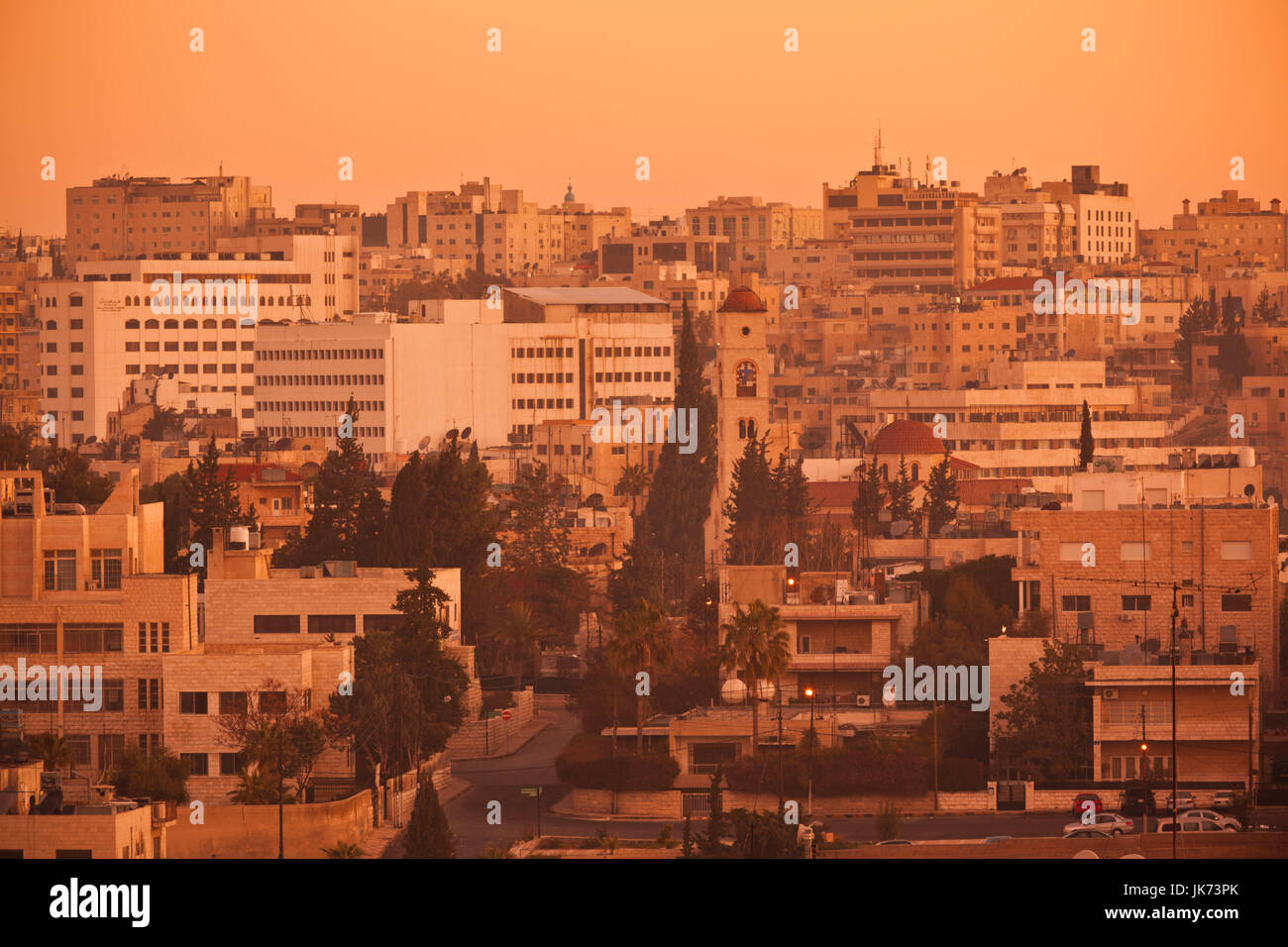 Jordan, Amman, elevated view Jebel Amman area, dawn Stock Photo - Alamy