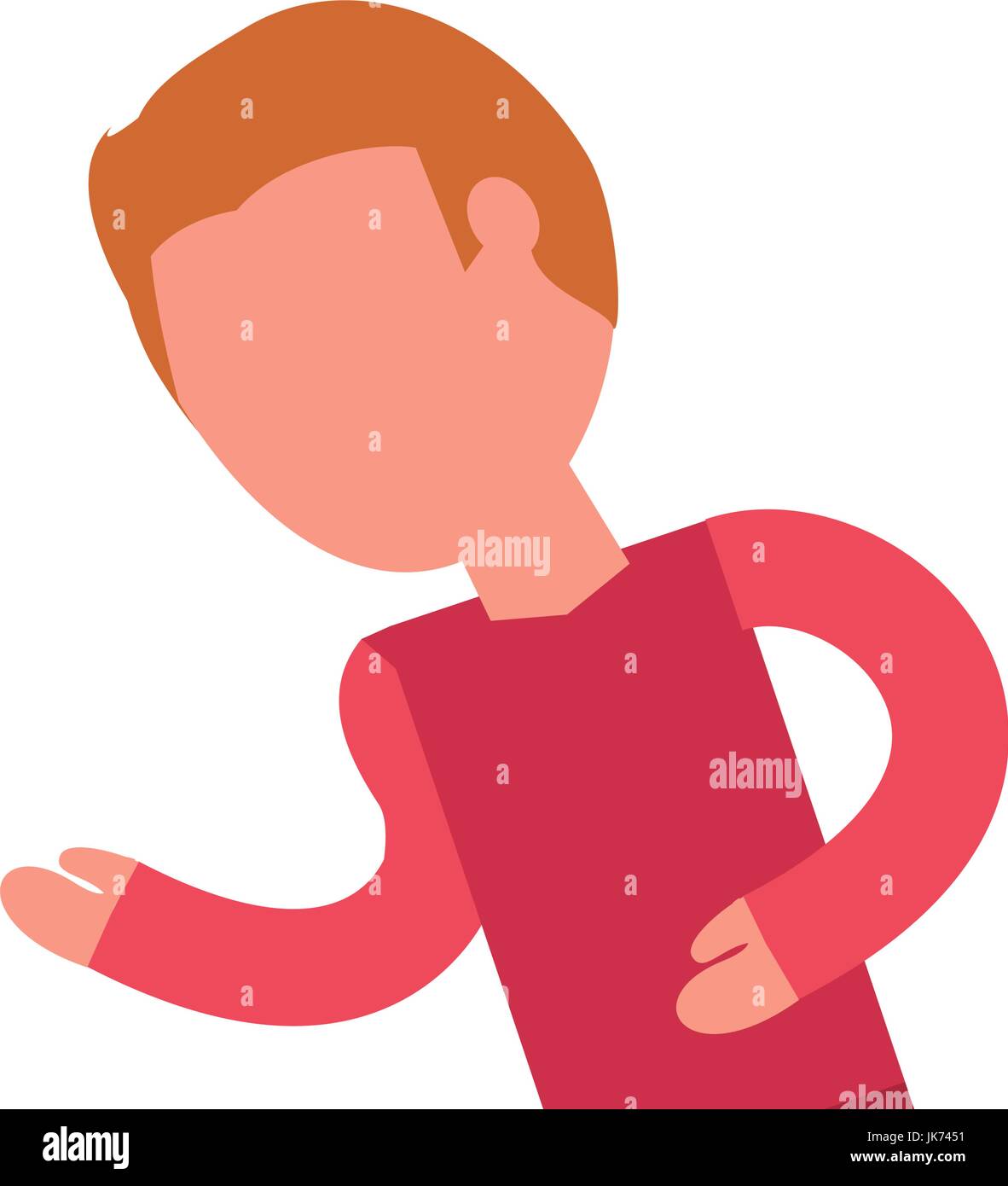 Cartoon head young man faceless Cut Out Stock Images & Pictures - Alamy