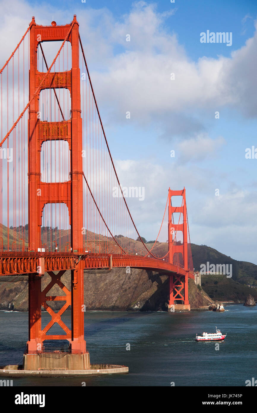Elevated view of golden gate bridge from fort point hi-res stock ...