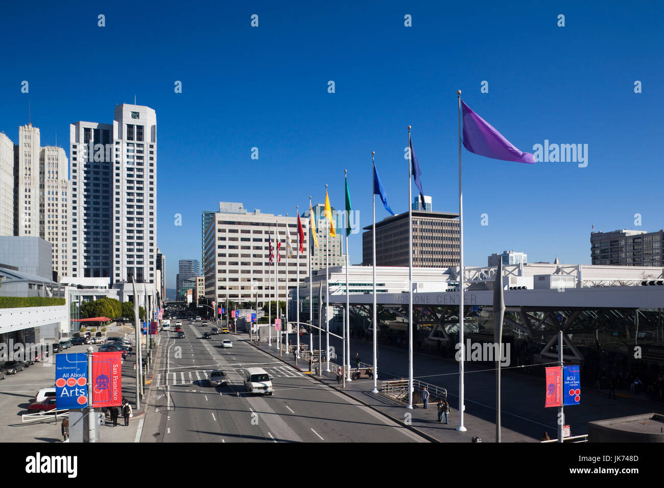 USA, California, San Francisco, SOMA, downtown buildings by the Moscone ...