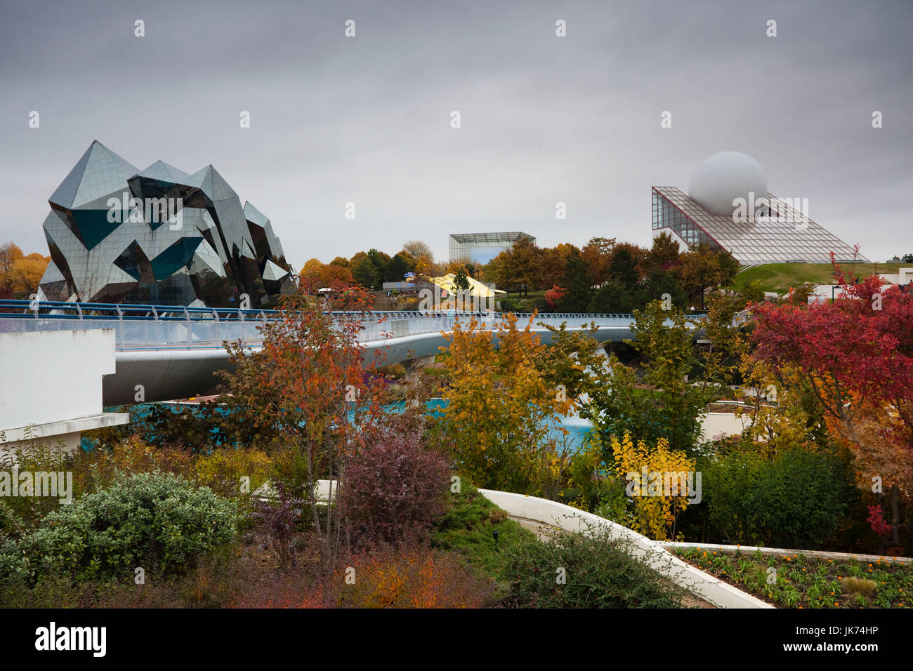 Park overview of imax theater and digital city hi-res stock photography ...