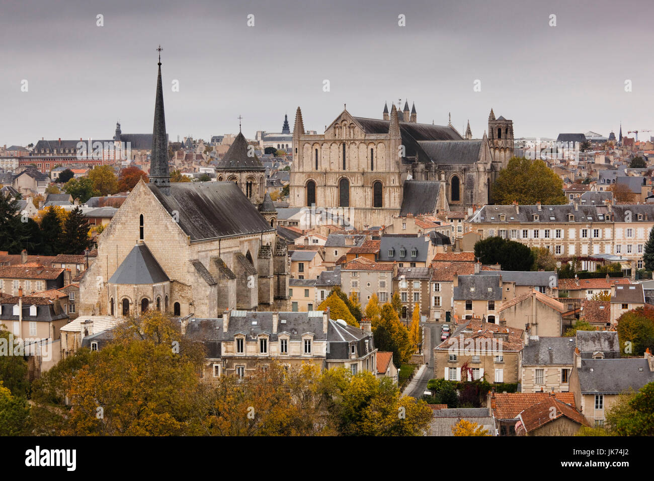 France, Poitou-Charentes Region, Vienne Department, Poitiers, elevated ...