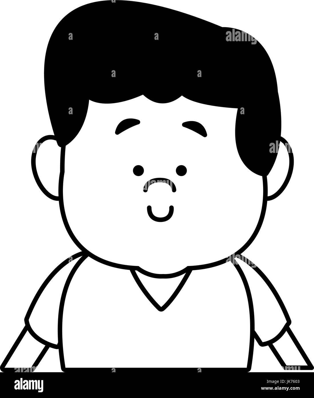 Cartoon Teen Boy Black and White Stock Photos & Images - Alamy