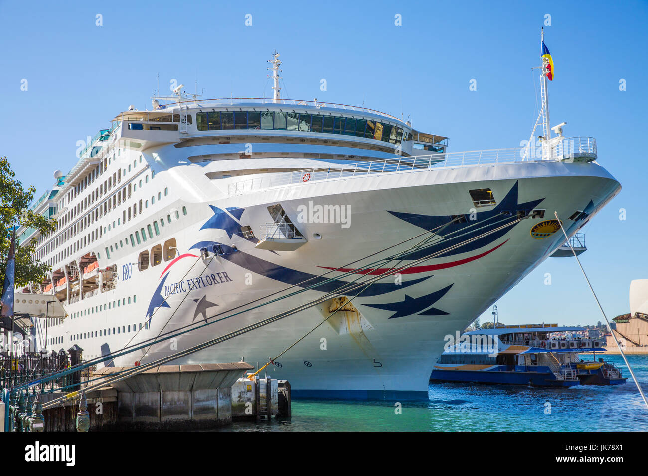 P&O Pacific Explorer Cruise ship moored at the Overseas Passenger Stock ...