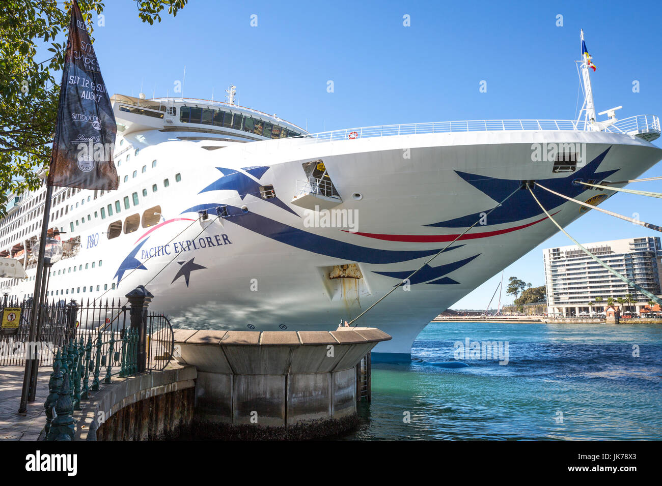 P&O Pacific Explorer Cruise ship moored at the Overseas Passenger ...