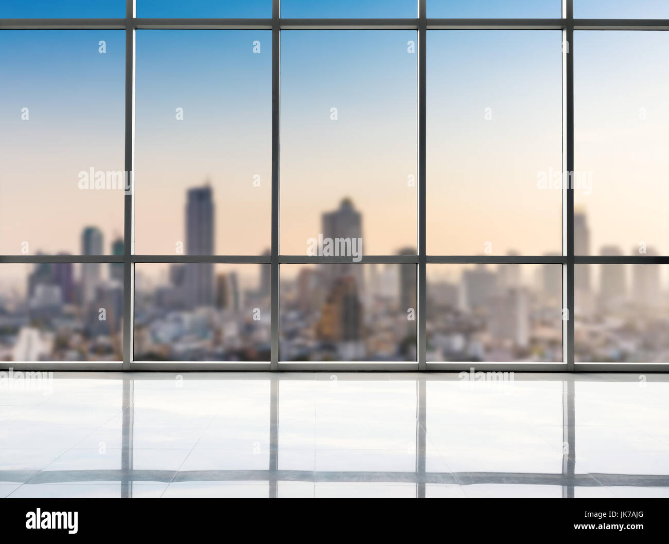 blank studio with cityscape building background Stock Photo - Alamy