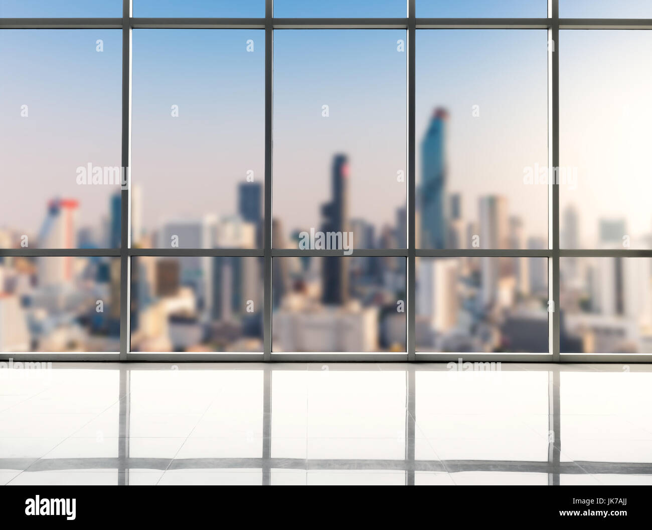 blank studio with cityscape building background Stock Photo - Alamy