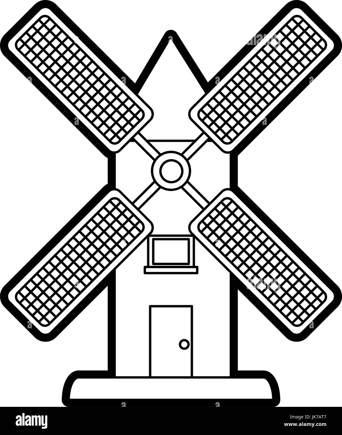 windmill vector illustration Stock Vector Image & Art - Alamy