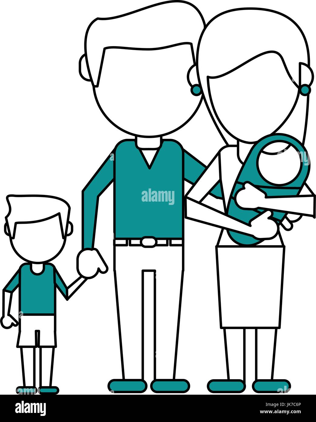 family vector illustration Stock Vector Image & Art - Alamy