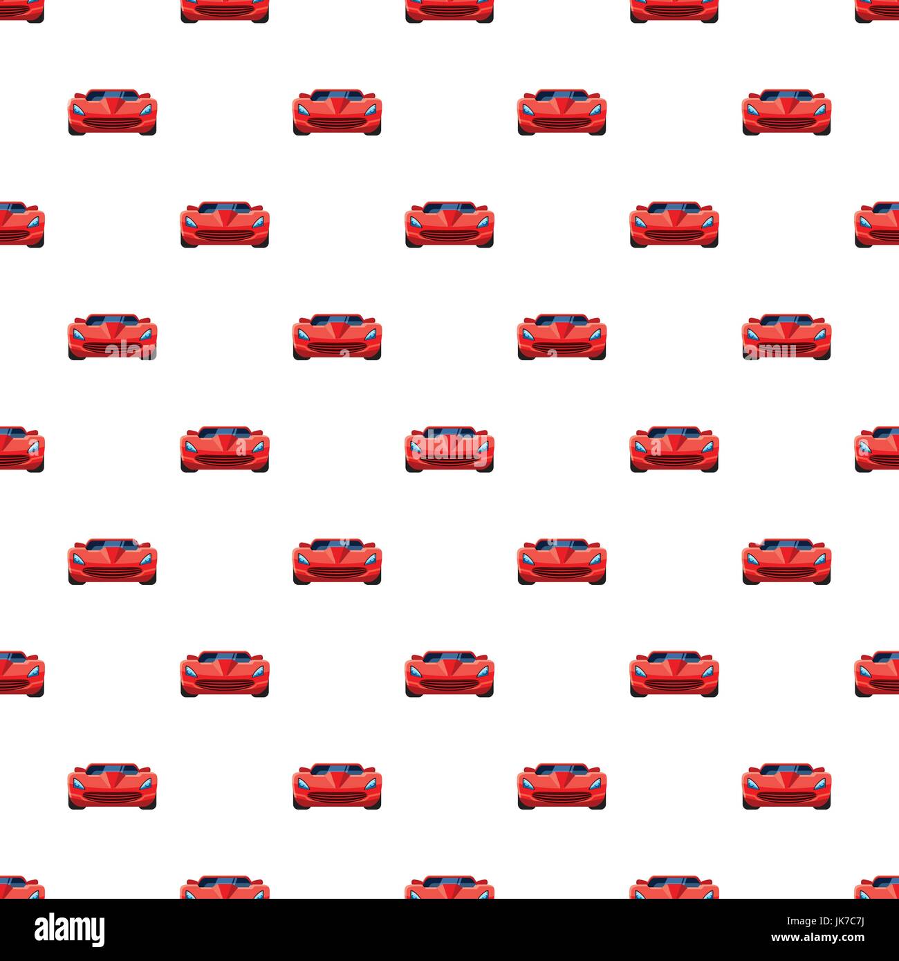 Red sport car pattern seamless repeat in cartoon style vector ...