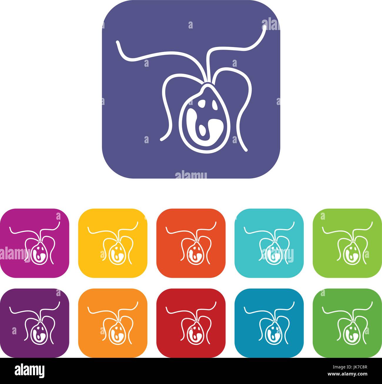 Bacterial cell icons set Stock Vector Image & Art - Alamy