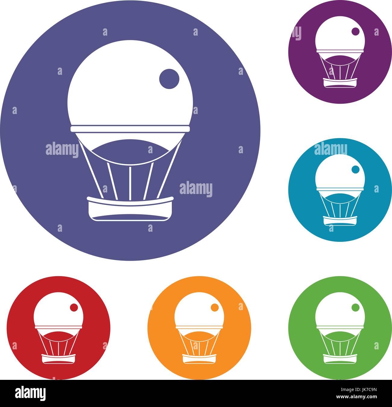 Aerostat balloon icons set Stock Vector Image & Art - Alamy