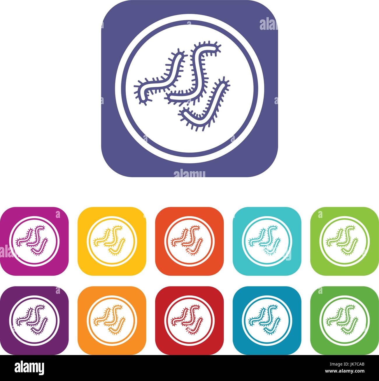 Lot of bacteria icons set Stock Vector Image & Art - Alamy