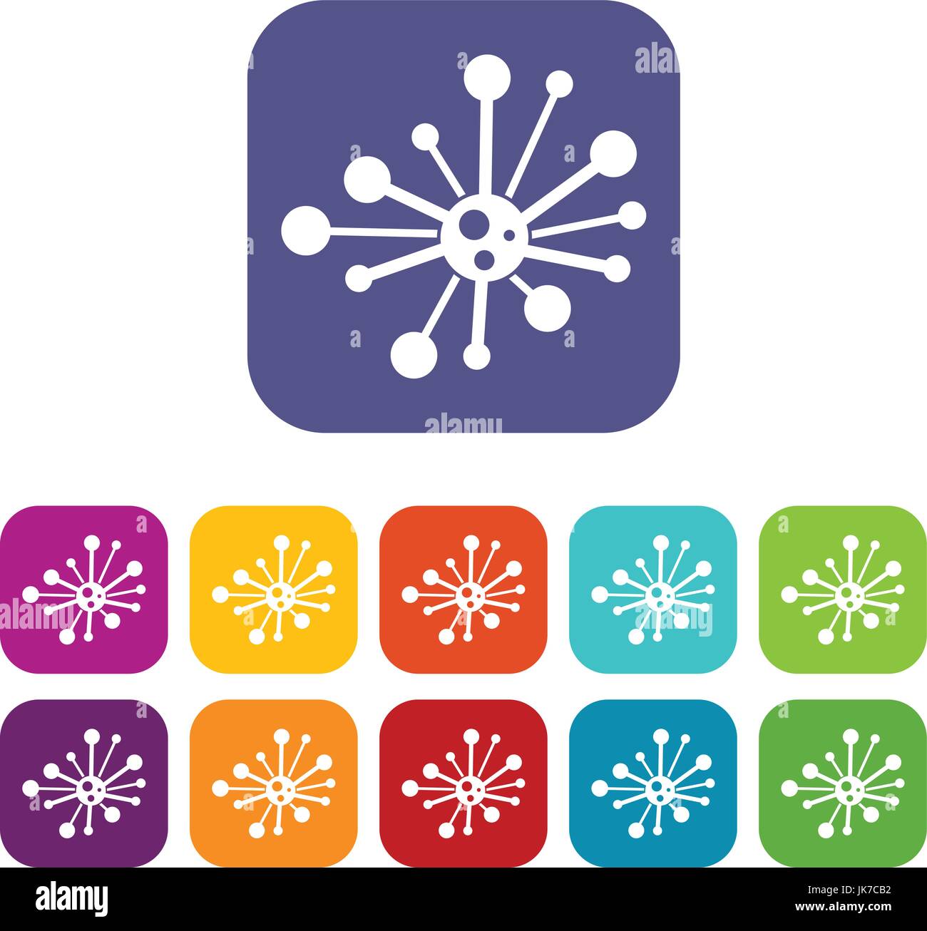 Round bacteria icons set Stock Vector Image & Art - Alamy