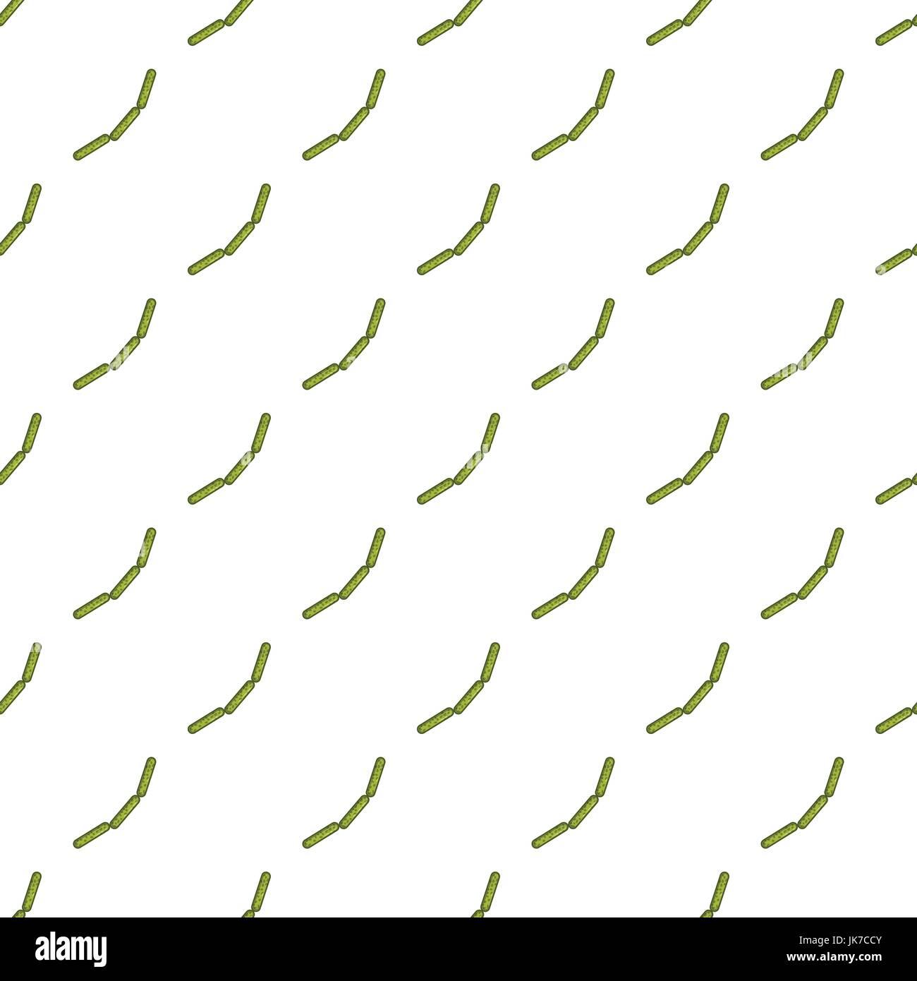Green rod shaped virus pattern seamless repeat in cartoon style vector ...