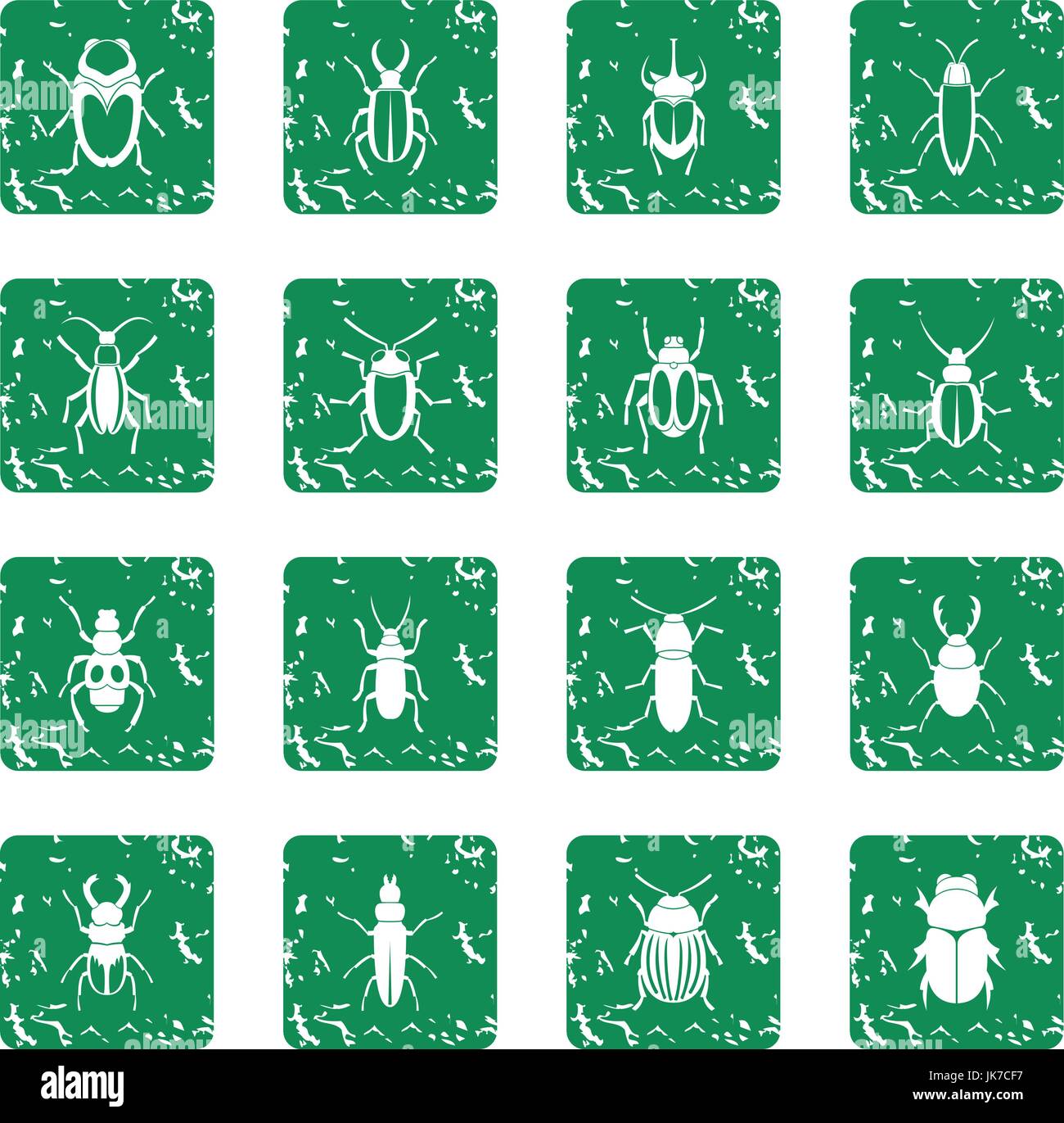 Bugs icons set grunge Stock Vector Image & Art - Alamy