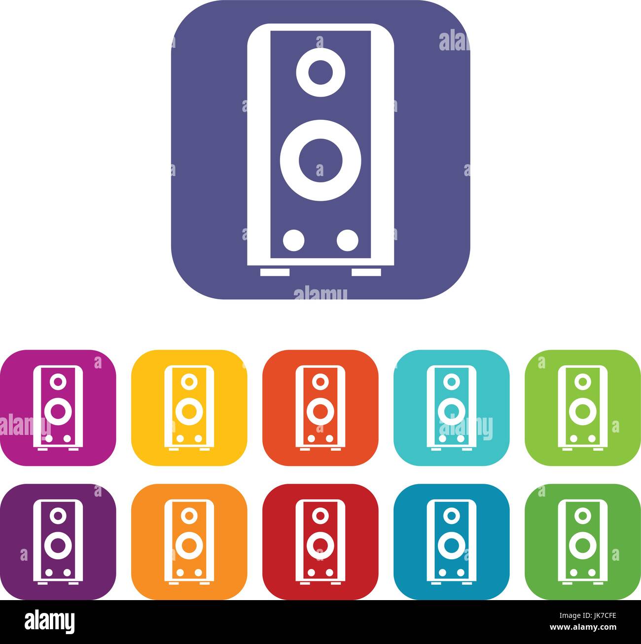 Black sound speaker icons set Stock Vector Image & Art - Alamy