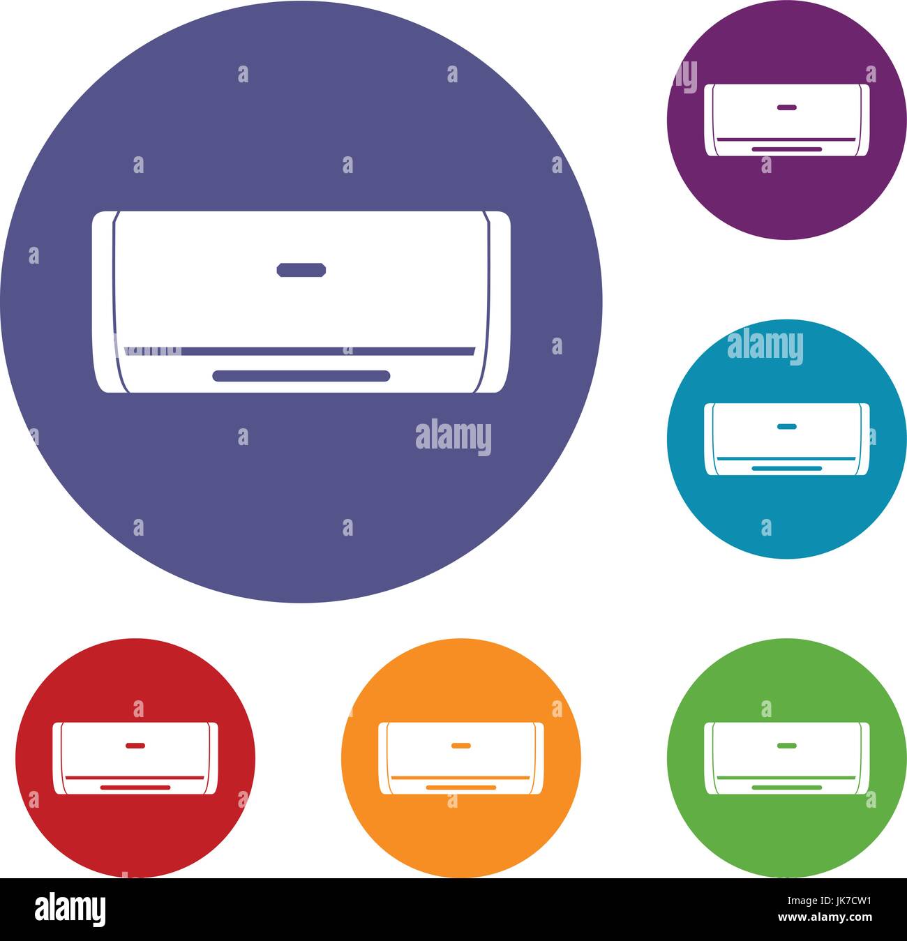 Internal unit air conditioner icons set Stock Vector Image & Art - Alamy