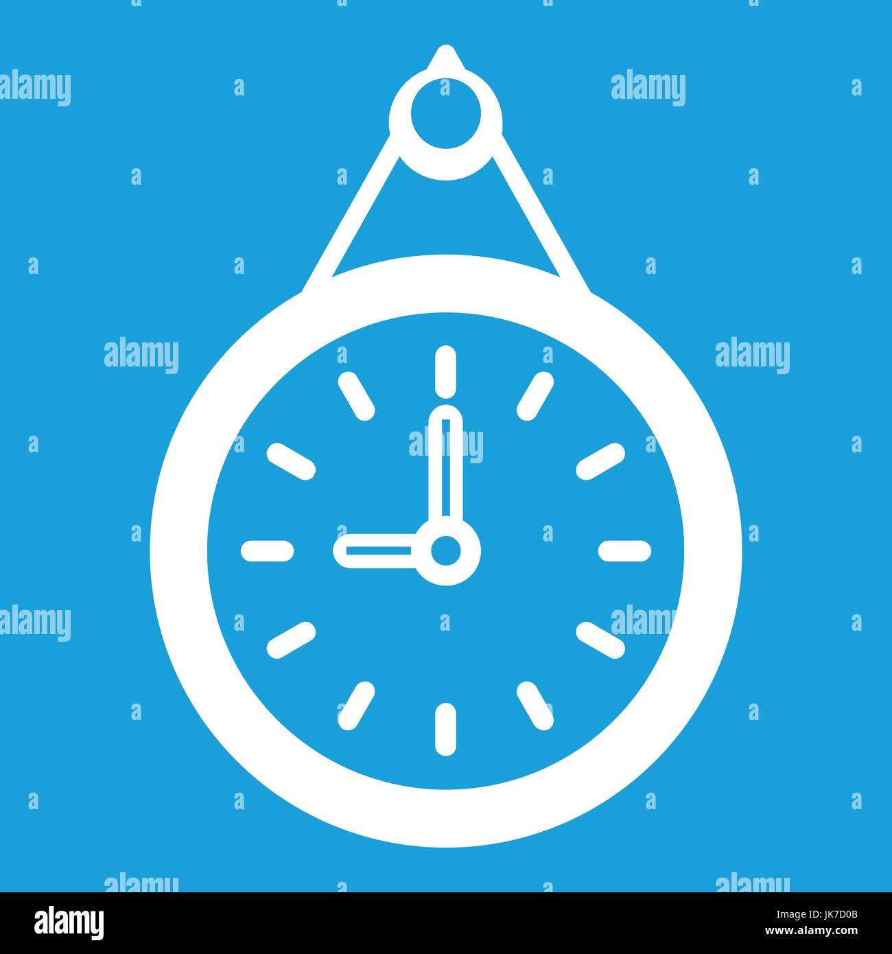 Clock icon white Stock Vector Image & Art - Alamy