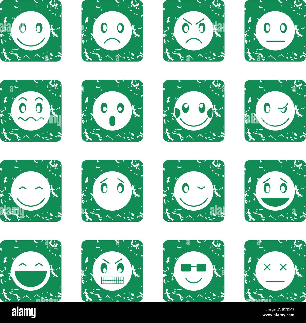 Emoticon icons set grunge Stock Vector Image & Art - Alamy
