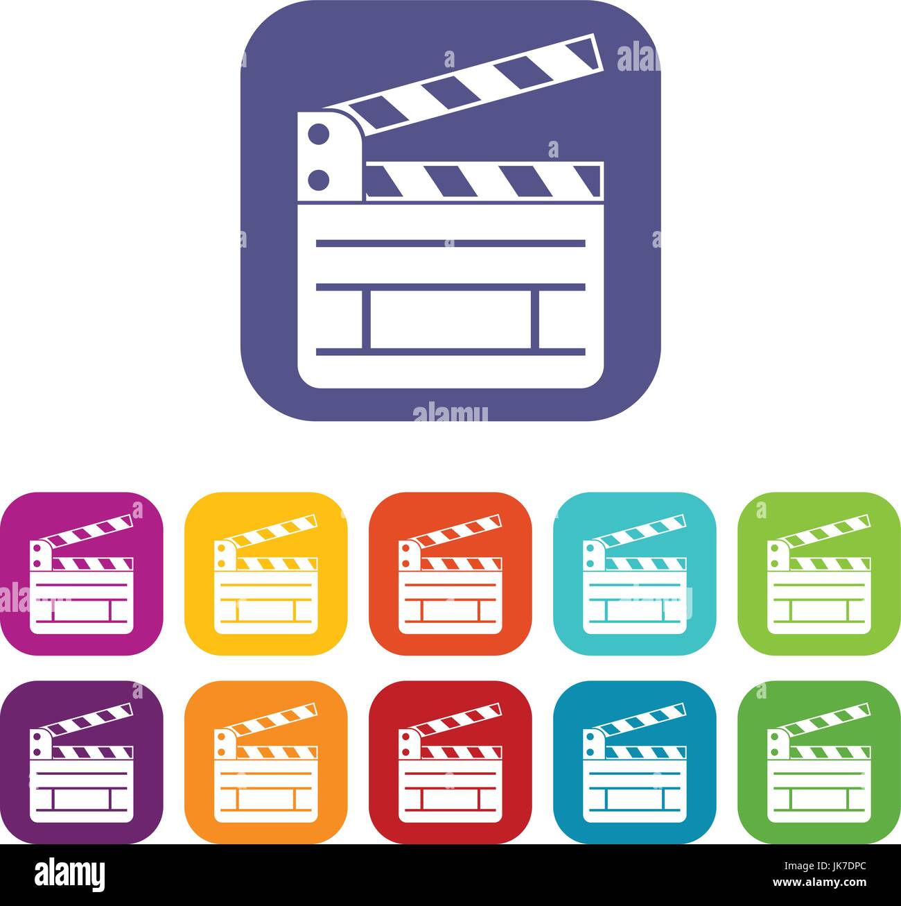 Clapperboard icons set Stock Vector Image & Art - Alamy