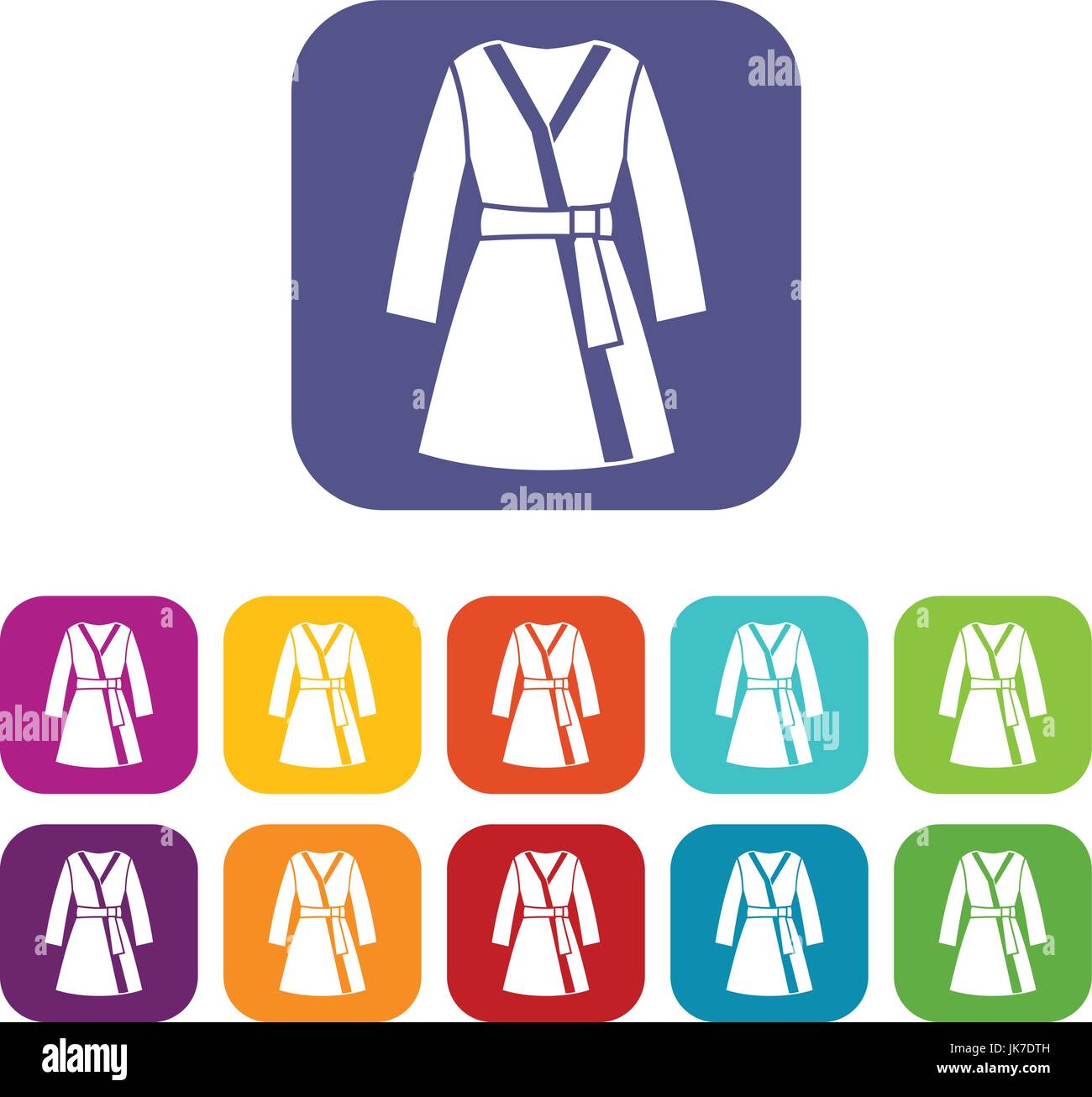 Bathrobe icons set Stock Vector Image & Art - Alamy
