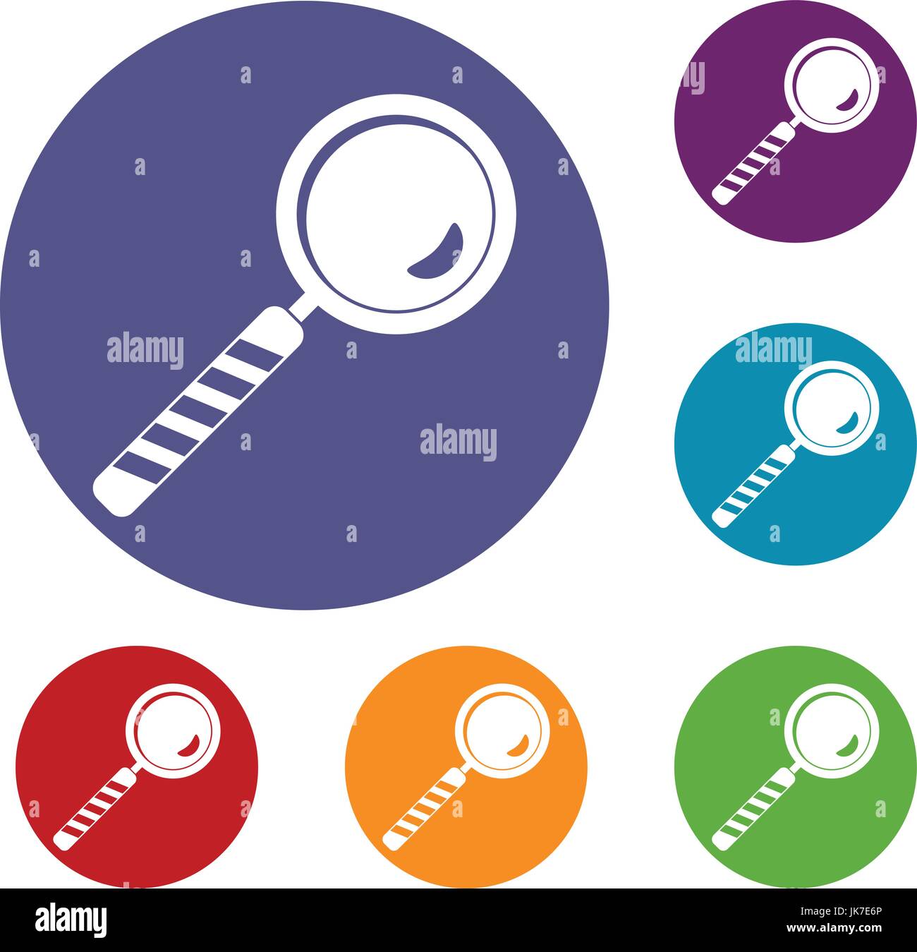 Magnifying glass icons set Stock Vector Image & Art - Alamy