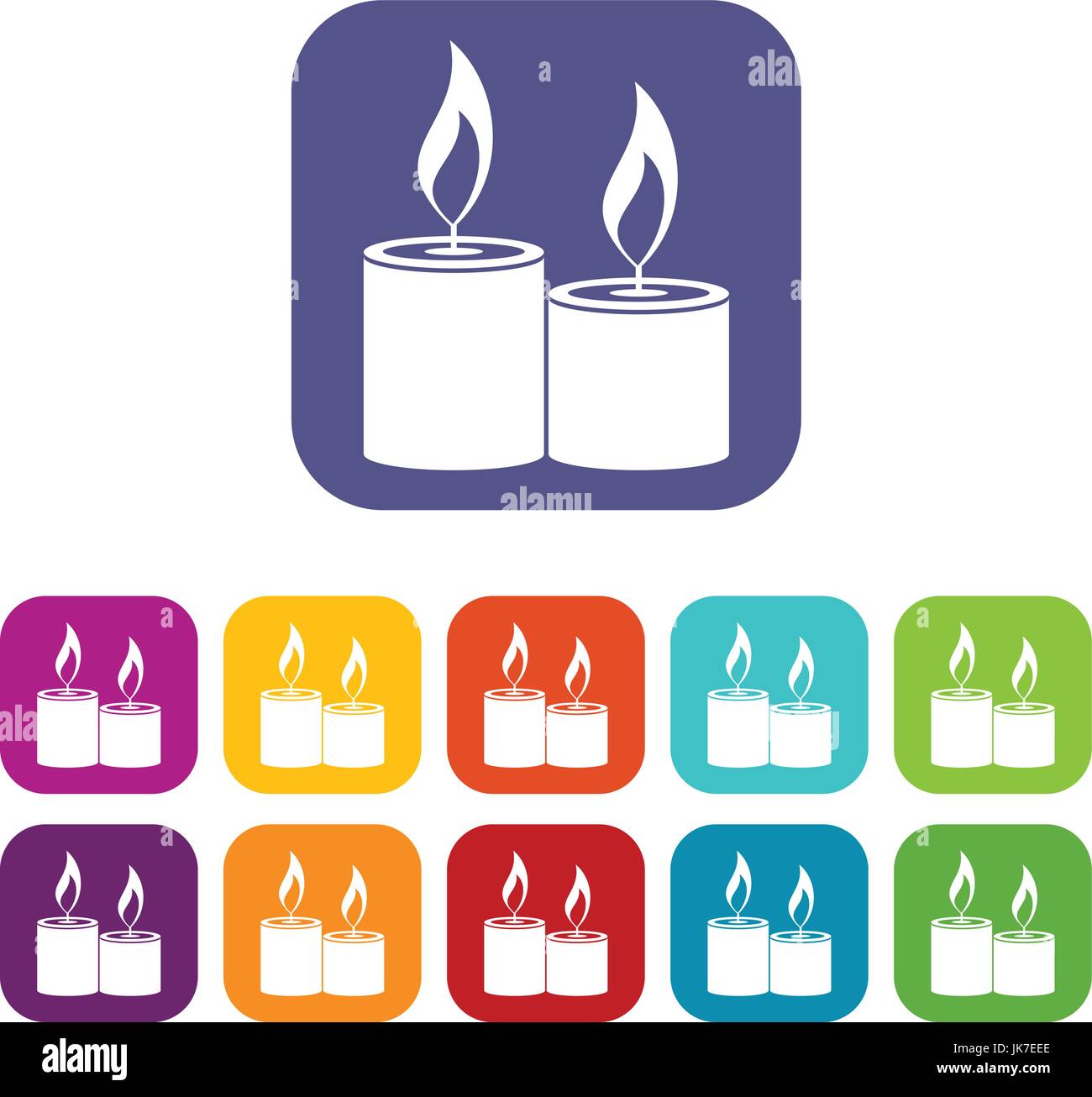Aromatic candles icons set Stock Vector Image & Art - Alamy