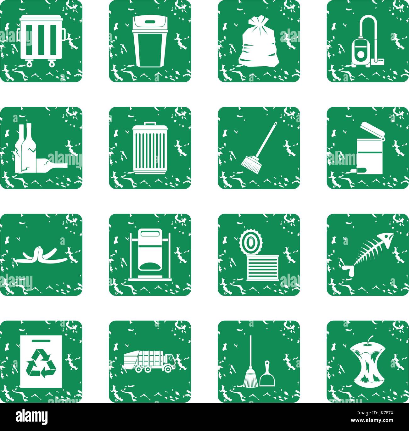Garbage thing icons set grunge Stock Vector Image & Art - Alamy