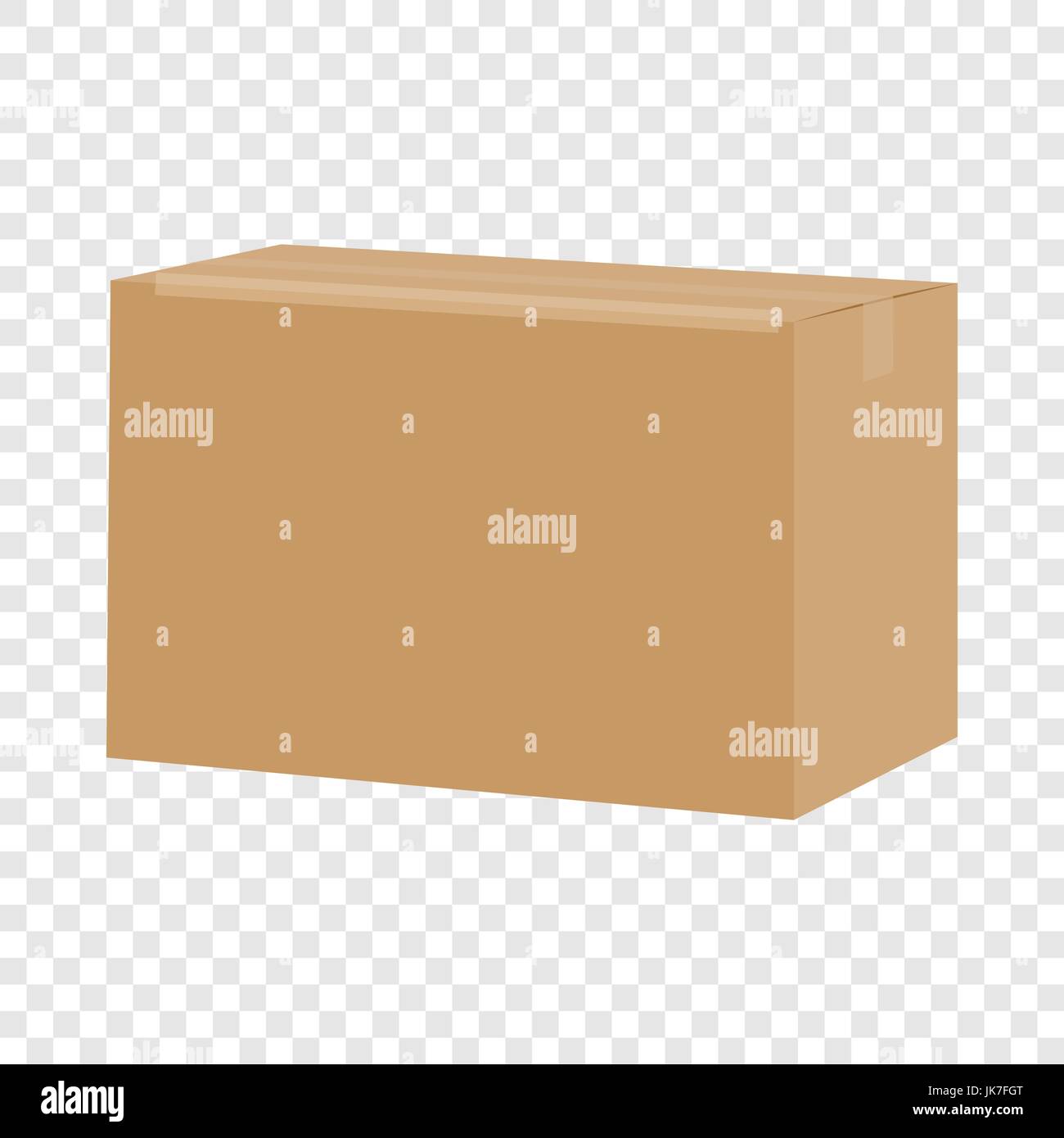 Carton box container mockup, realistic style Stock Vector Image & Art ...